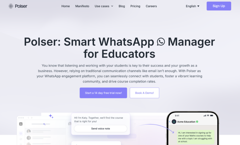 Polser: WhatsApp Management for Admissions Teams at Universities — Polser